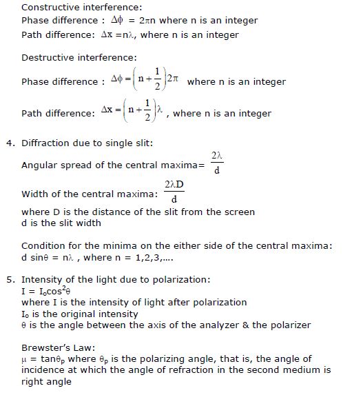 CBSE Class 12 Physics Wave Optics Notes Set B CBSE Class 12 Physics Wave Optics Notes Set B
